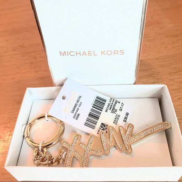 Michael Kors | Accessories | Authentic Mk Gold Tone Xxmk Bag Charm ...